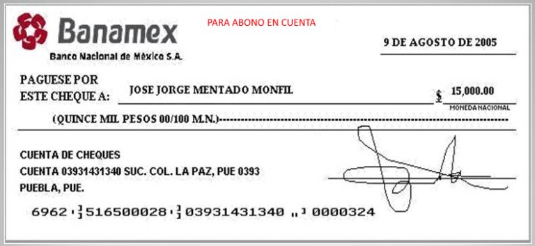 CHEQUES PARA ABONO EN CUENTA DEL BENEFICIARIO – Palafox