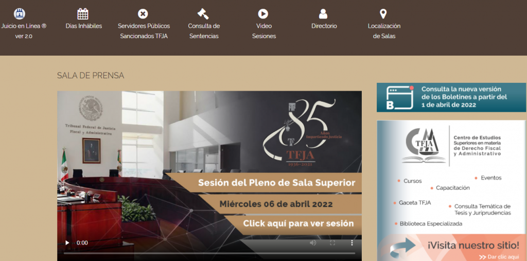 TFJA CON NUEVA CONSULTA DE BOLETINES – Palafox